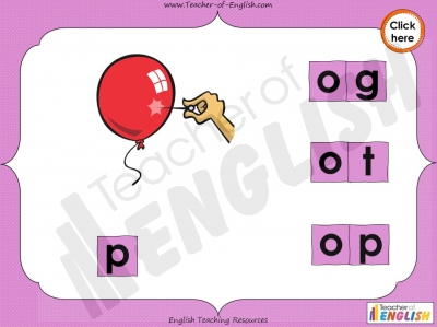 Making Words - 'og', 'ot' and 'op' teaching resources lessons