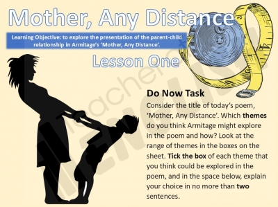 Mother, Any Distance teaching resources lessons