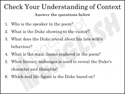 My Last Duchess - Edexcel teaching resources lesson