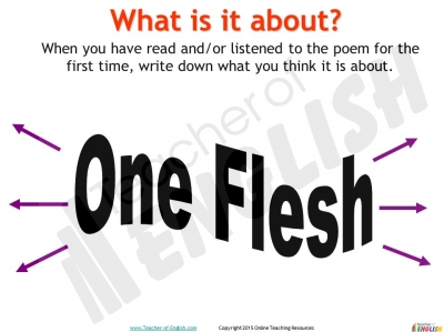 One Flesh (Jennings) teaching resources lessons