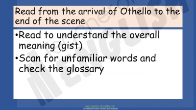 Othello teaching resources unit of work