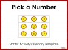 Pick a Number - Activity Template teaching resources activities