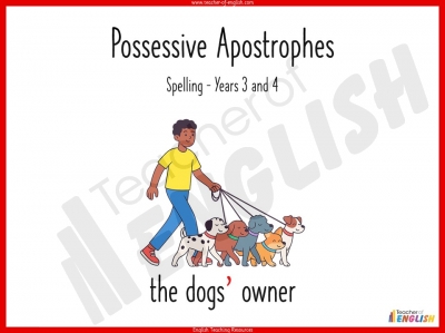 Possessive Apostrophes - Years 3 and 4 teaching resources lesson