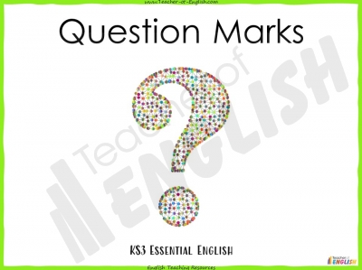 Question Marks - KS3 teaching resources lesson