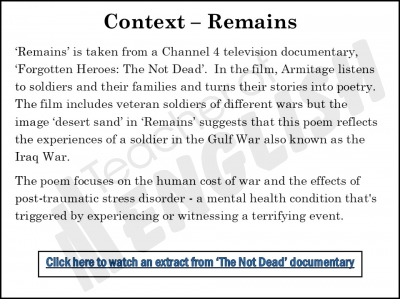Remains - AQA teaching resources lessons