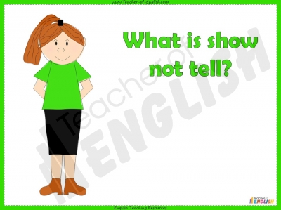 Show Not Tell teaching resources lessons