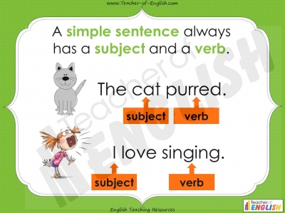 Simple Sentences - Year 3 teaching resources lessons