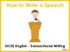 Speech Writing for GCSE teaching resources unit of work