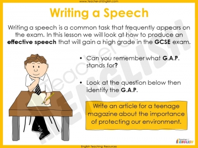 Speech Writing for GCSE teaching resources unit of work