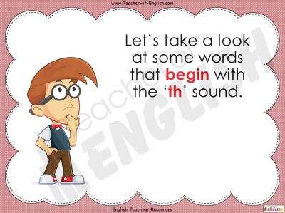 The 'th' Sound - EYFS teaching resources lessons