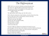 The Highwayman - Free Resource teaching resources lesson