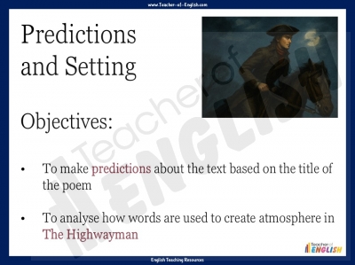 The Highwayman - Free Resource teaching resources lesson