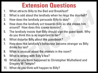 The Landlady by Roald Dahl teaching resources unit of work
