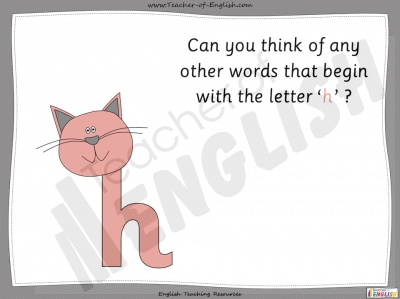 The Letter 'h' - EYFS teaching resources lessons