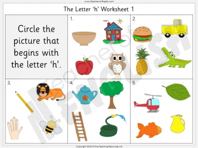 The Letter 'h' - EYFS teaching resources lessons