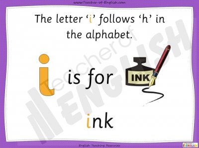 The Letter 'i' - EYFS teaching resources lessons