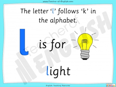 The Letter 'l' - EYFS teaching resources lessons