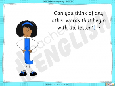 The Letter 'l' - EYFS teaching resources lessons