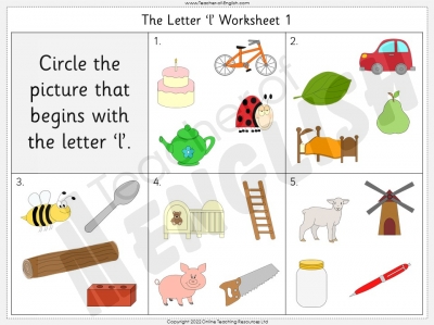 The Letter 'l' - EYFS teaching resources lessons