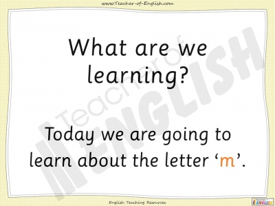 The Letter 'm' - EYFS teaching resources lessons