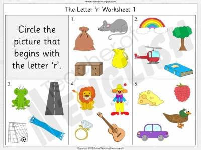 The Letter 'r' - EYFS teaching resources lessons