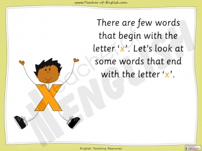 The Letters x, y and z - EYFS teaching resources lessons