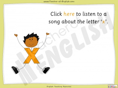 The Letters x, y and z - EYFS teaching resources lessons