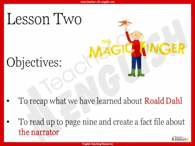The Magic Finger by Roald Dahl - Free Resource teaching resources lesson