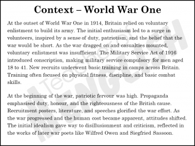 The Soldier Rupert Brooke teaching resources unit of work