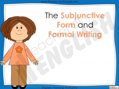 The Subjunctive Form - KS3 teaching resources lesson