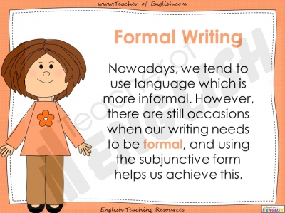 The Subjunctive Form - Year 5 and 6 teaching resources lesson