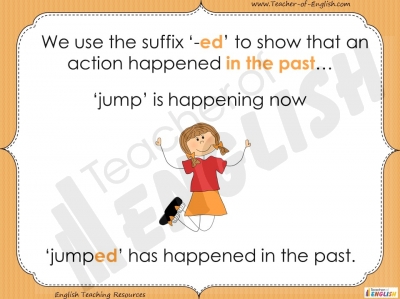 The Suffix '-ed' - Year 3 and 4 teaching resources lesson