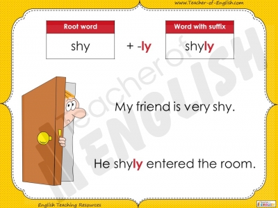 The Suffix '-ly' - Year 3 and 4 teaching resources lesson