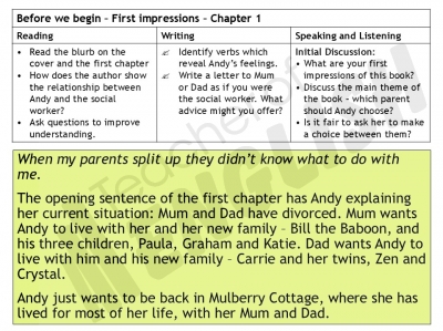 The Suitcase Kid teaching resources unit of work