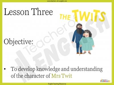 The Twits by Roald Dahl - Free Resource teaching resources lesson