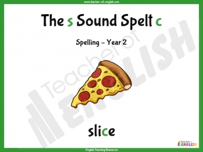 The s Sound Spelt c - Year 2 teaching resources lesson