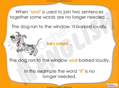 Using 'and' - Year 1 teaching resources KS1 lesson