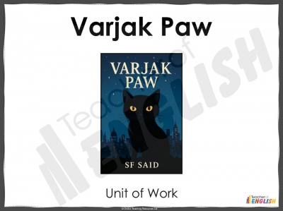 Varjak Paw teaching resources unit of work
