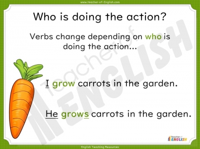 Verbs - Years 3 and 4 teaching resources lesson
