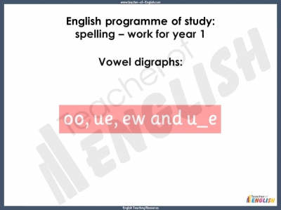 Vowel Digraphs Making the Long 'oo' Sound - Year 1 teaching resources ...