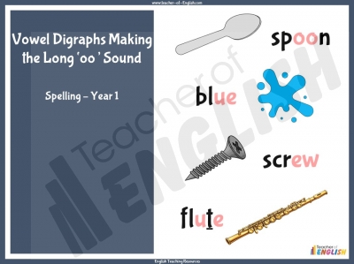 Vowel Digraphs Making the Long 'oo' Sound - Year 1 teaching resources ...