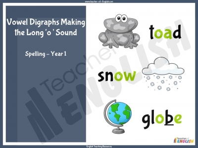 Vowel Digraphs Making the Long 'o' Sound - Year 1 teaching resources lesson