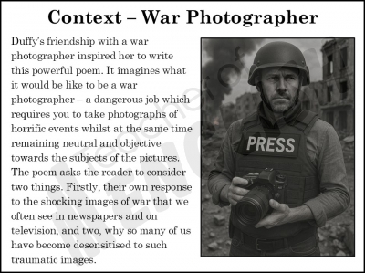 War Photographer - AQA teaching resources lessons