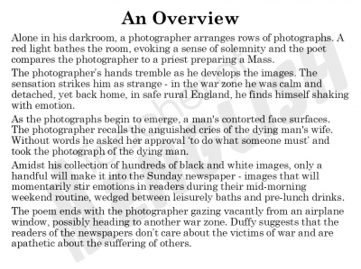 War Photographer - AQA teaching resources lessons