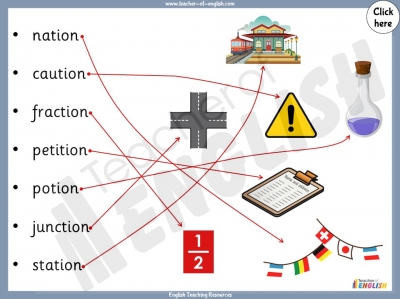 Words Ending in -tion - Year 2 teaching resources lesson