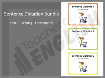Year 1 Sentence Dictation Bundle teaching resources lesson