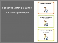 Sentence Dictation 1 - Year 1 teaching resources lessons